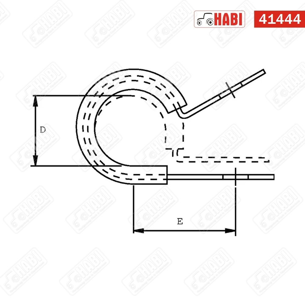 Csőbilincs 55-60/25 mm gumis - Mezőgazdasági Gépek és Gépalkatrészek