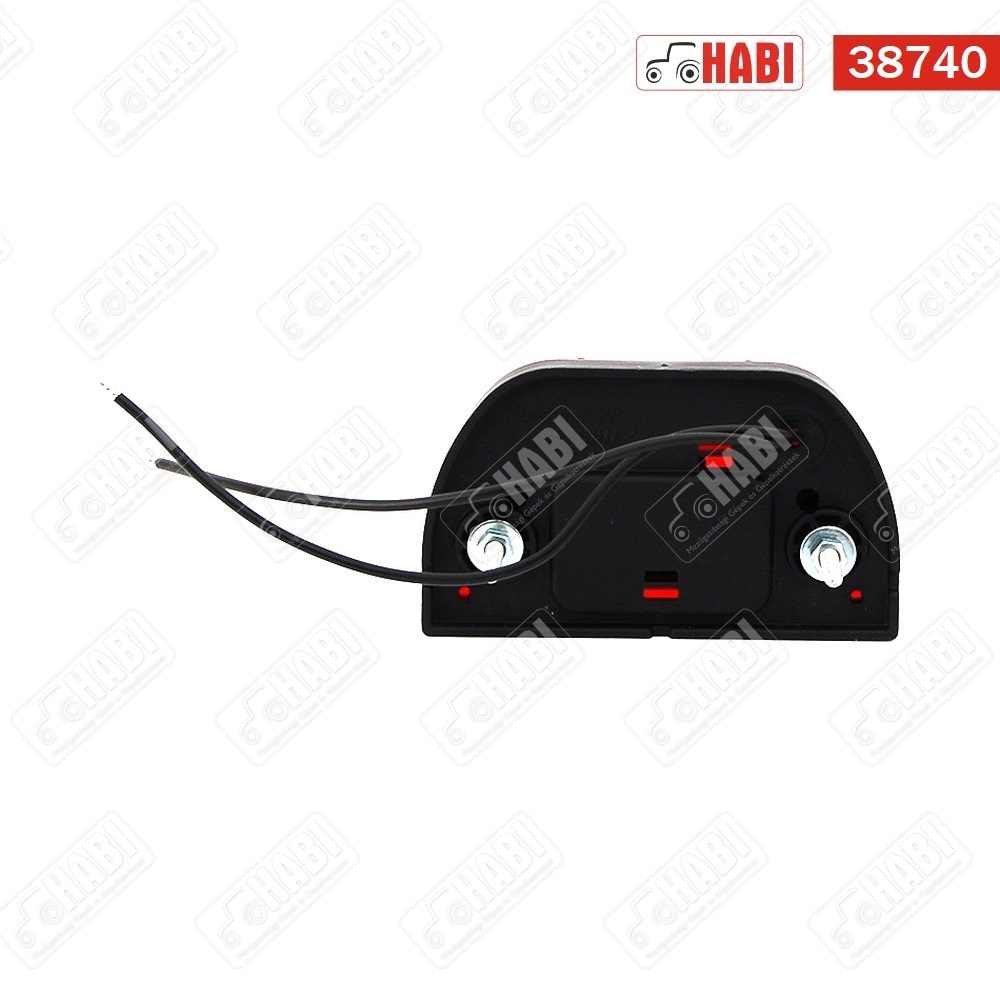 Rendszám megvilágító lámpa univerzális piros/fehér LED 59,6x101 mm 12V ...